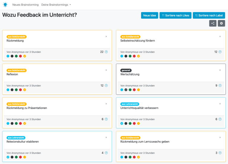 Spontane Blitzlichtumfrage – Diplomer Didactics